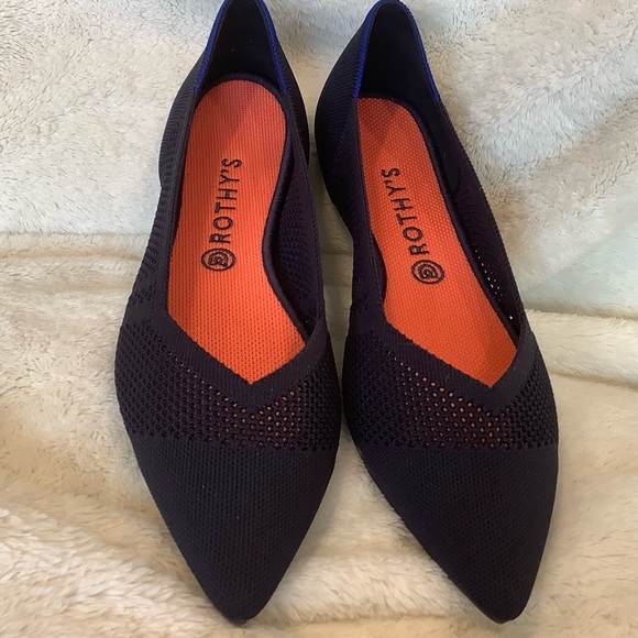 Rothy's | Shoes | Rothys The Point Maritime Navy Lattice Stitch Ballet ...